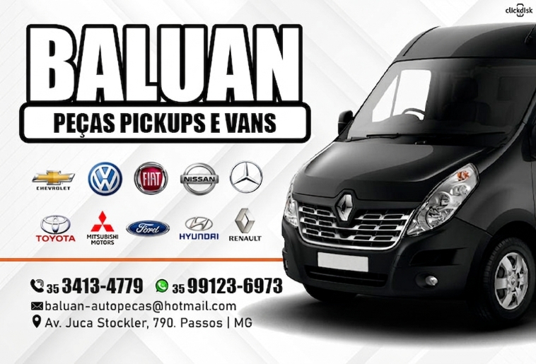 BALUAN PEÇAS - PICKUPS E VANS, 3077-0000 - Click & Disk