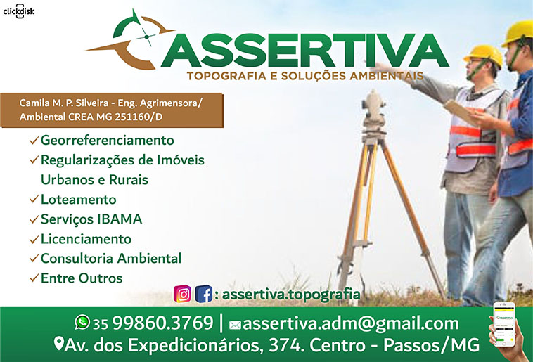 Banner ASSERTIVA TOPOGRAFIA E GEORREFERENCIAMENTO