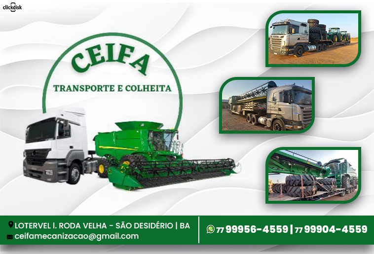 CEIFA COLHEITA E TRANSPORTE, 99956-4559 - Click & Disk